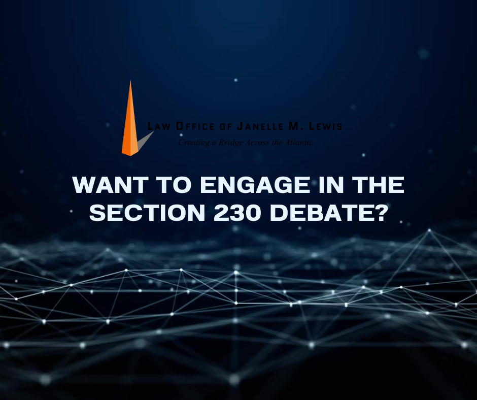 Want to Engage in the Section 230 Debate? – CREATING A BRIDGE ACROSS ...